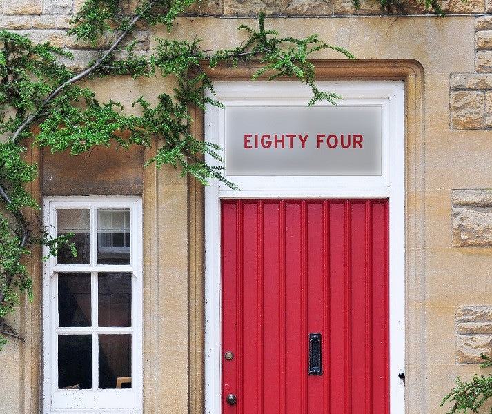 Personalised Printed House Number Text Frosted Window Film Glass ...